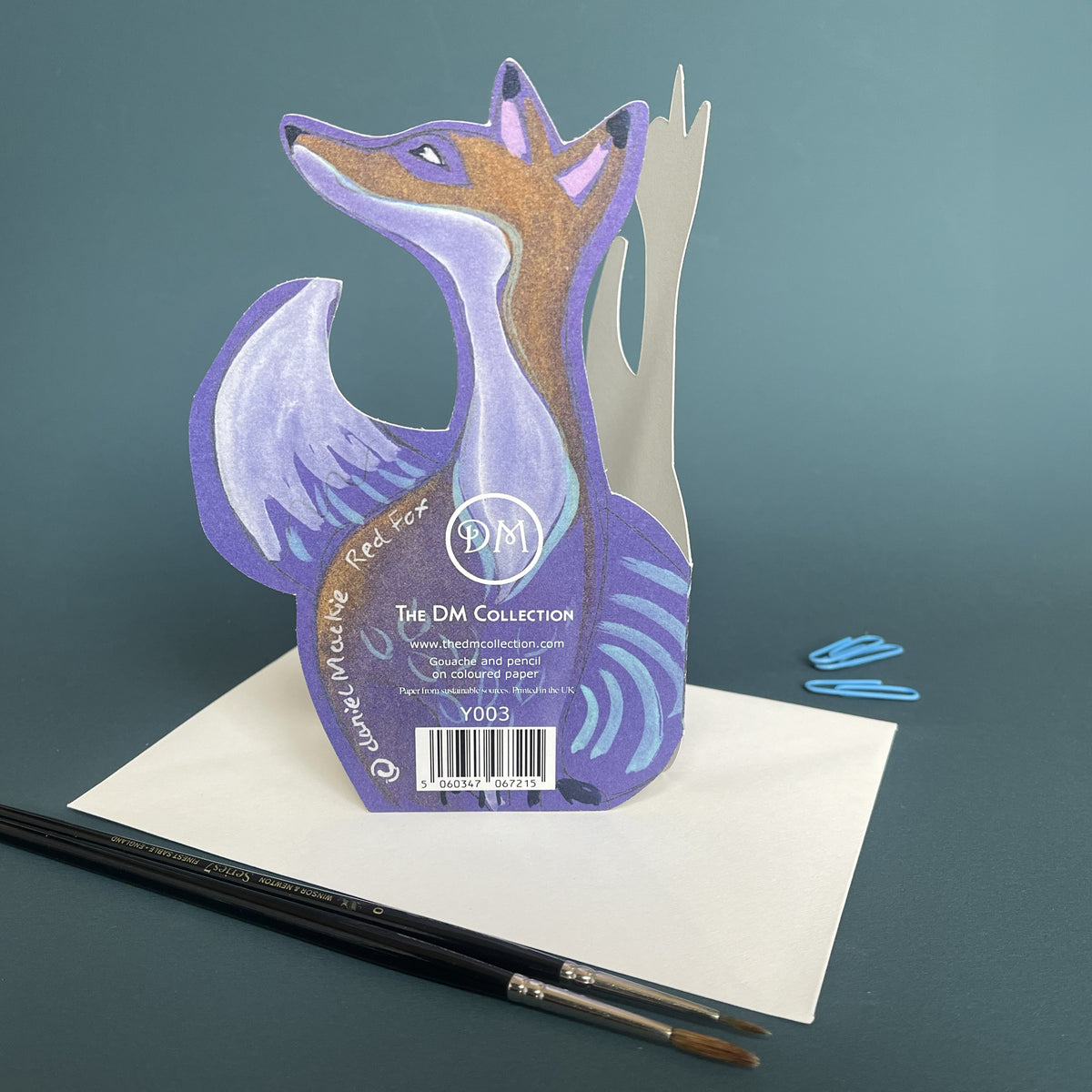 Red Fox - Die Cut Greetings Card – Trade - The DM Collection