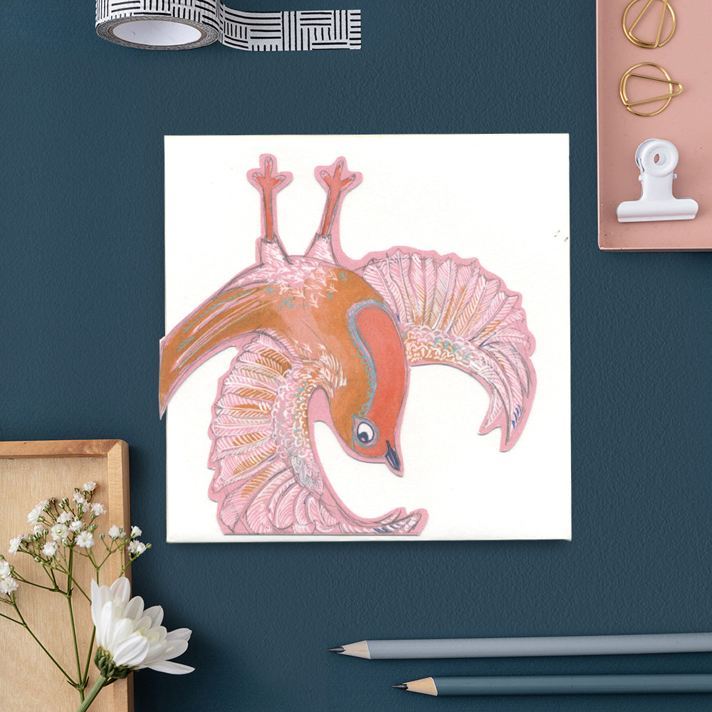 Robins ding a wing stand - Die Cut Greetings Card – Trade - The DM ...